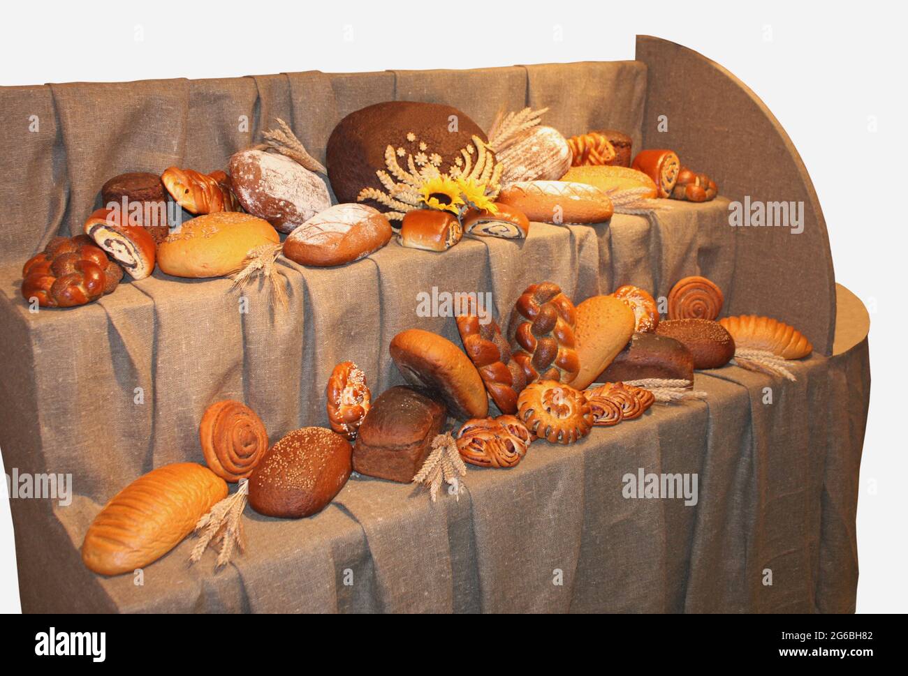 A Display of Many Different Loaves of Bread Stock Photo - Alamy
