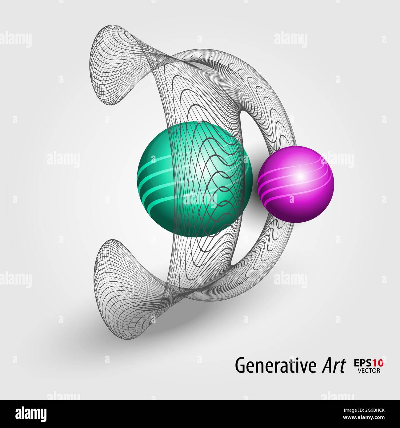 Abstract vector color generative art objects background template design ... Abstract vector color generative art objects background template design ...