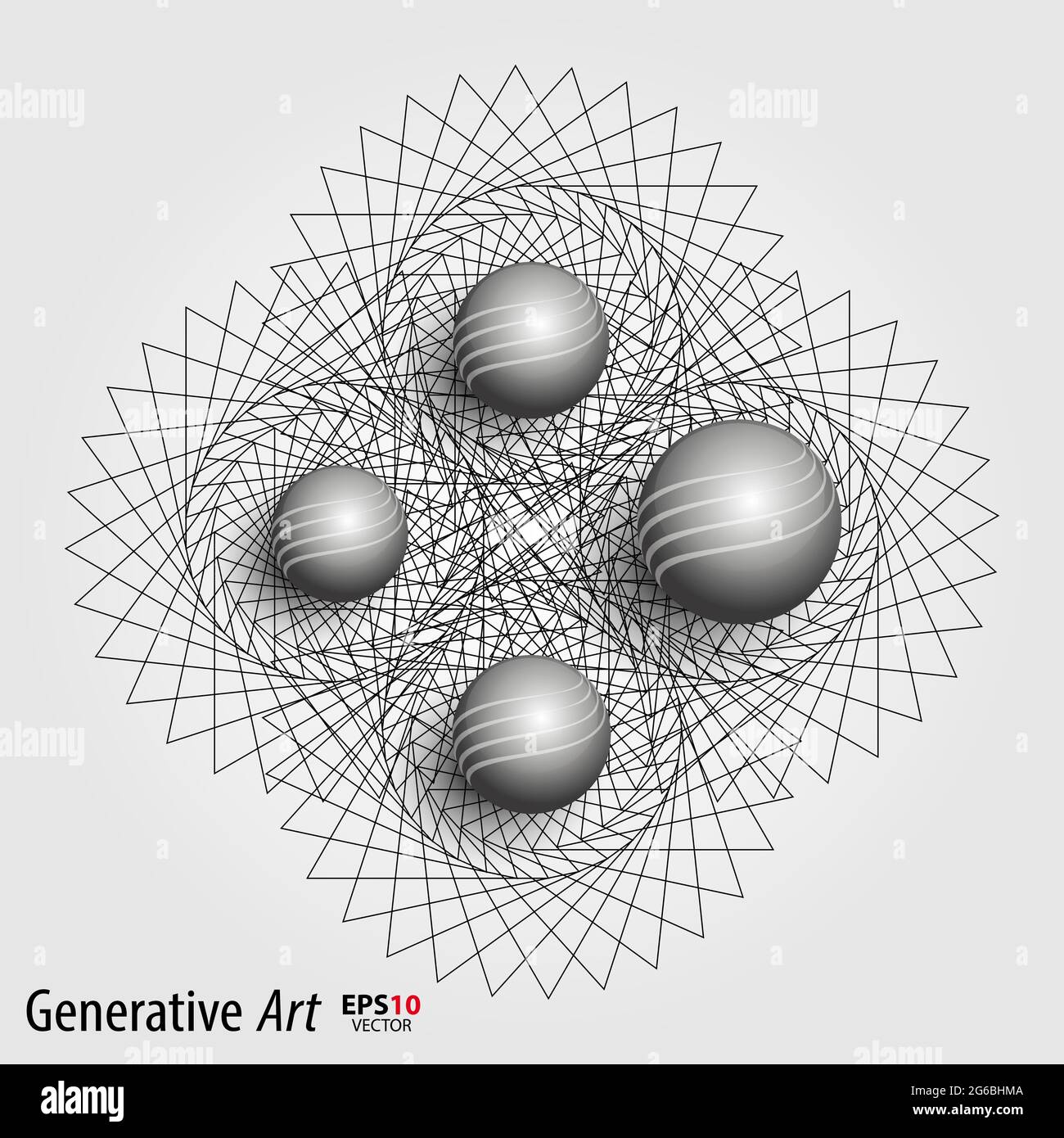 Abstract vector color generative art objects background template design ... Abstract vector color generative art objects background template design ...