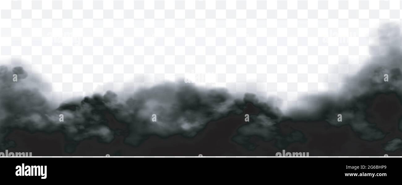 Black smoke dirty toxic fog smog on transparent background Stock Vector ...