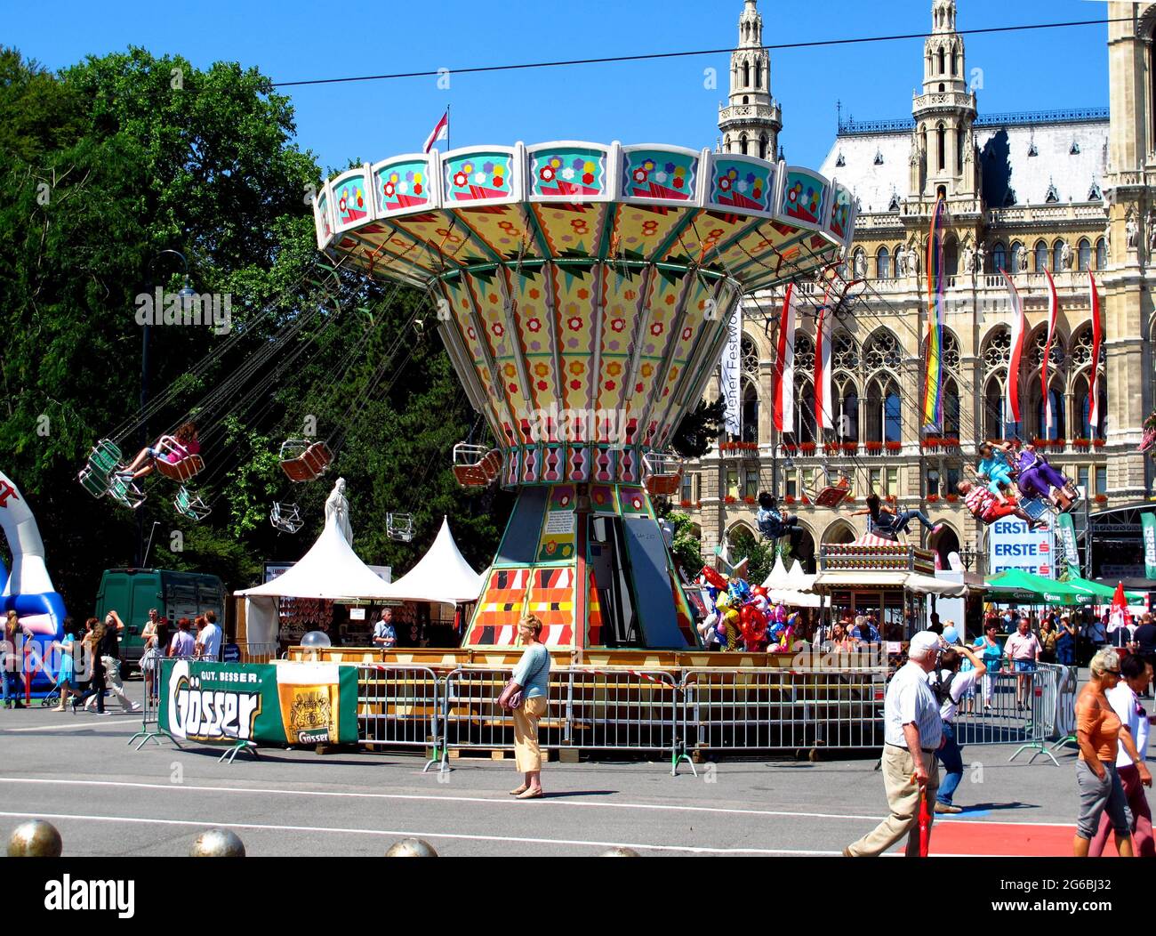 The historic giant wheel of vienna at prater entertainment park hi-res ...