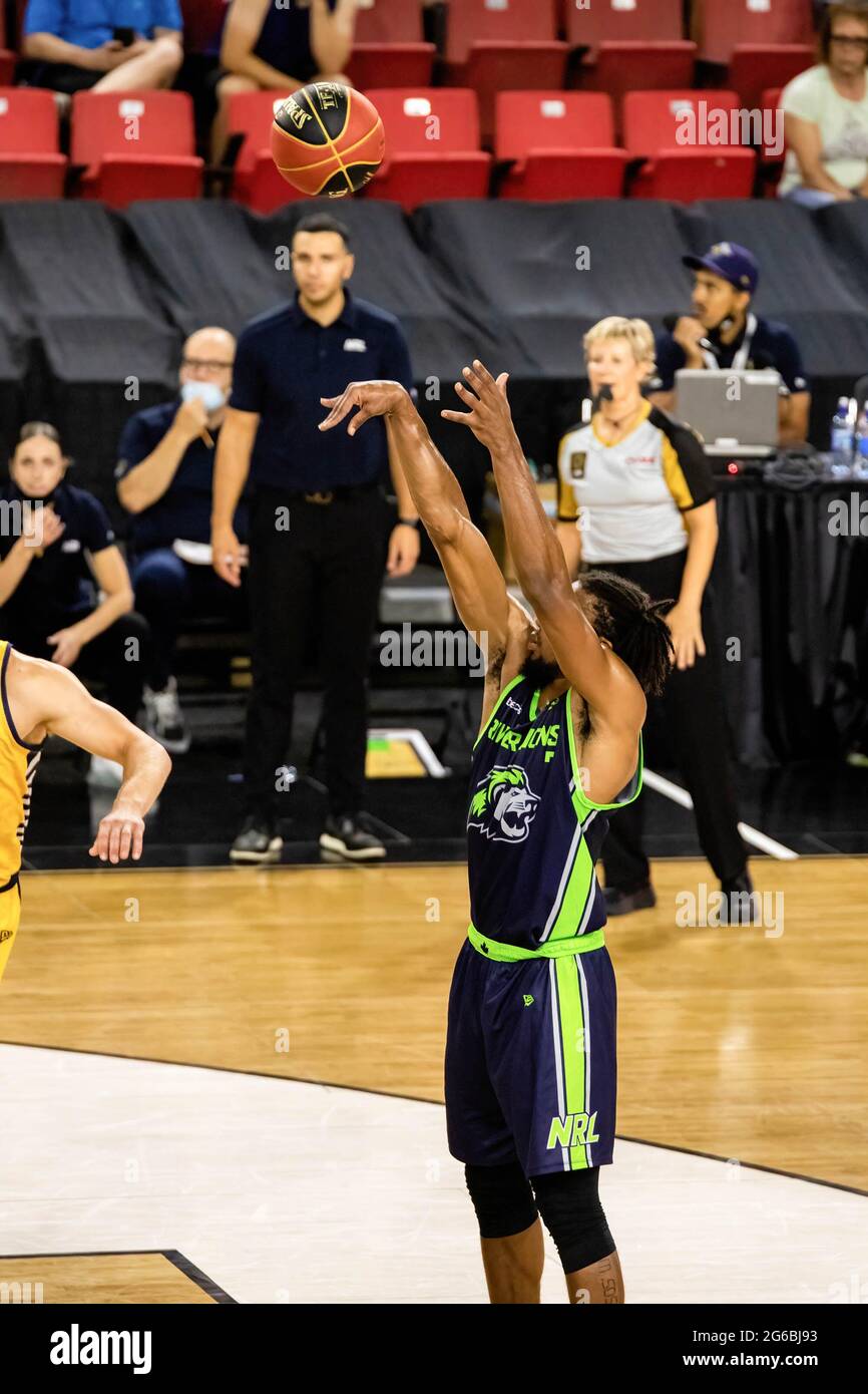Xavier Sneed (7) of Niagara River Lions seen in action during the 2021 ...