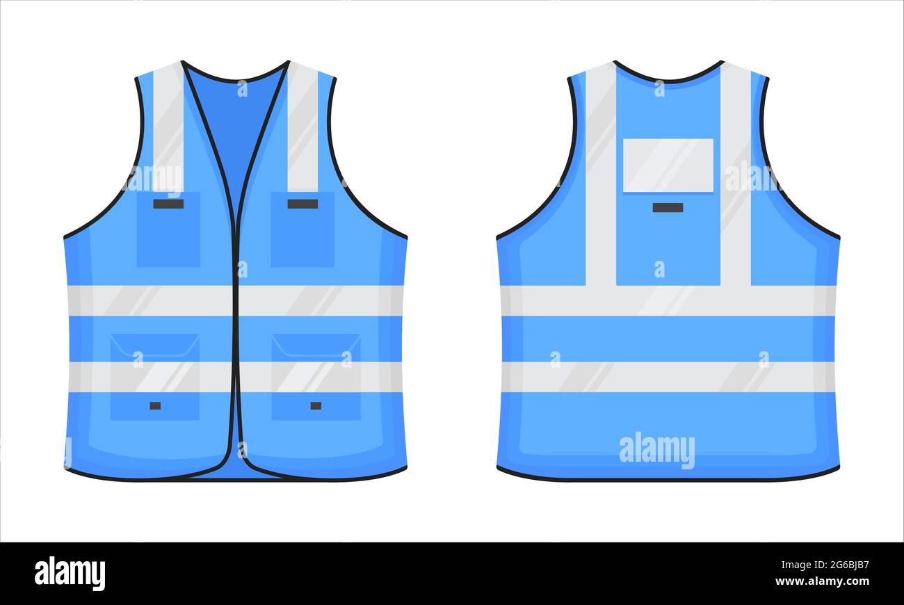 Blue hi vis vest Stock Vector Images - Alamy
