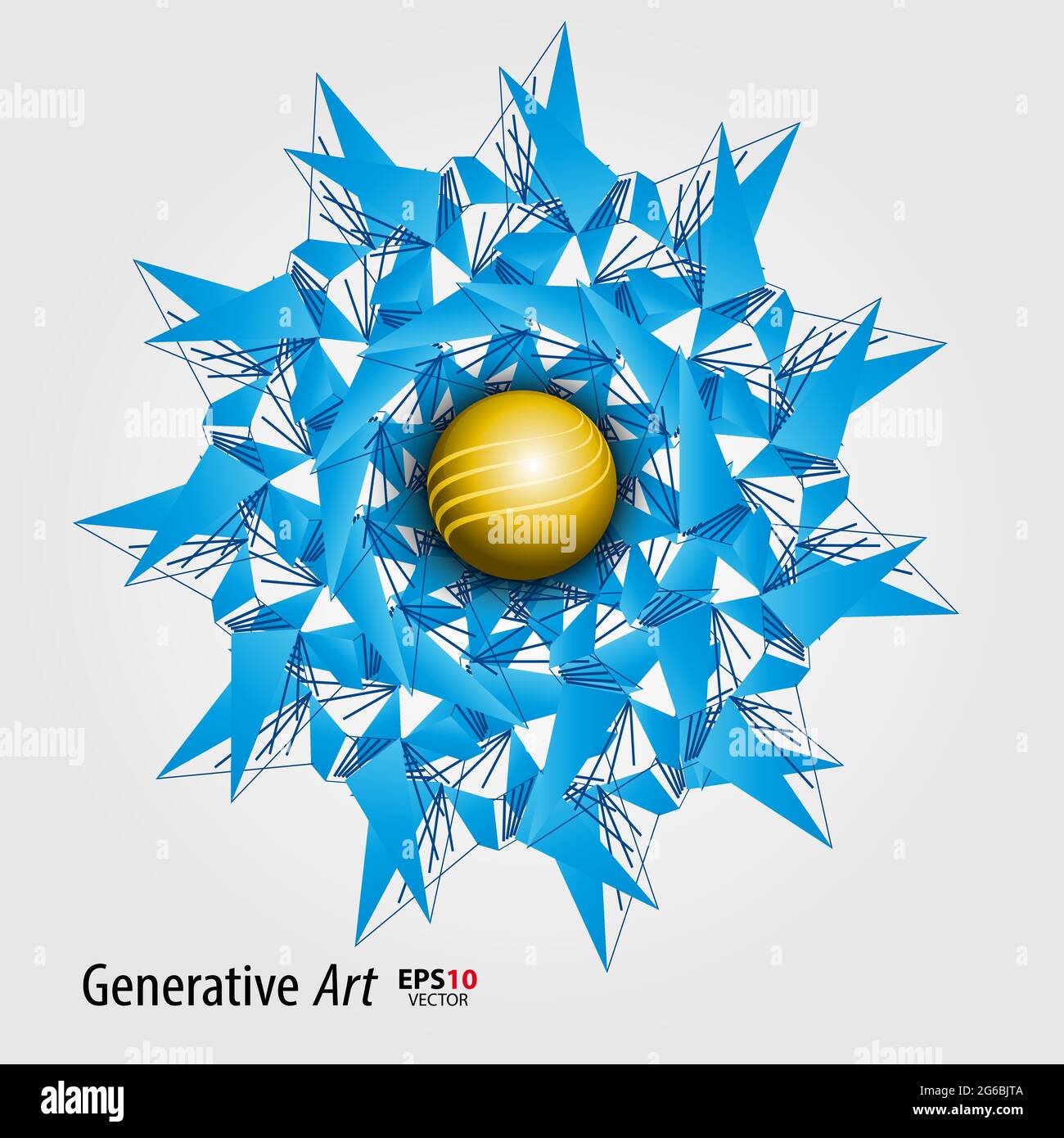 Abstract vector color generative art objects background template design ...