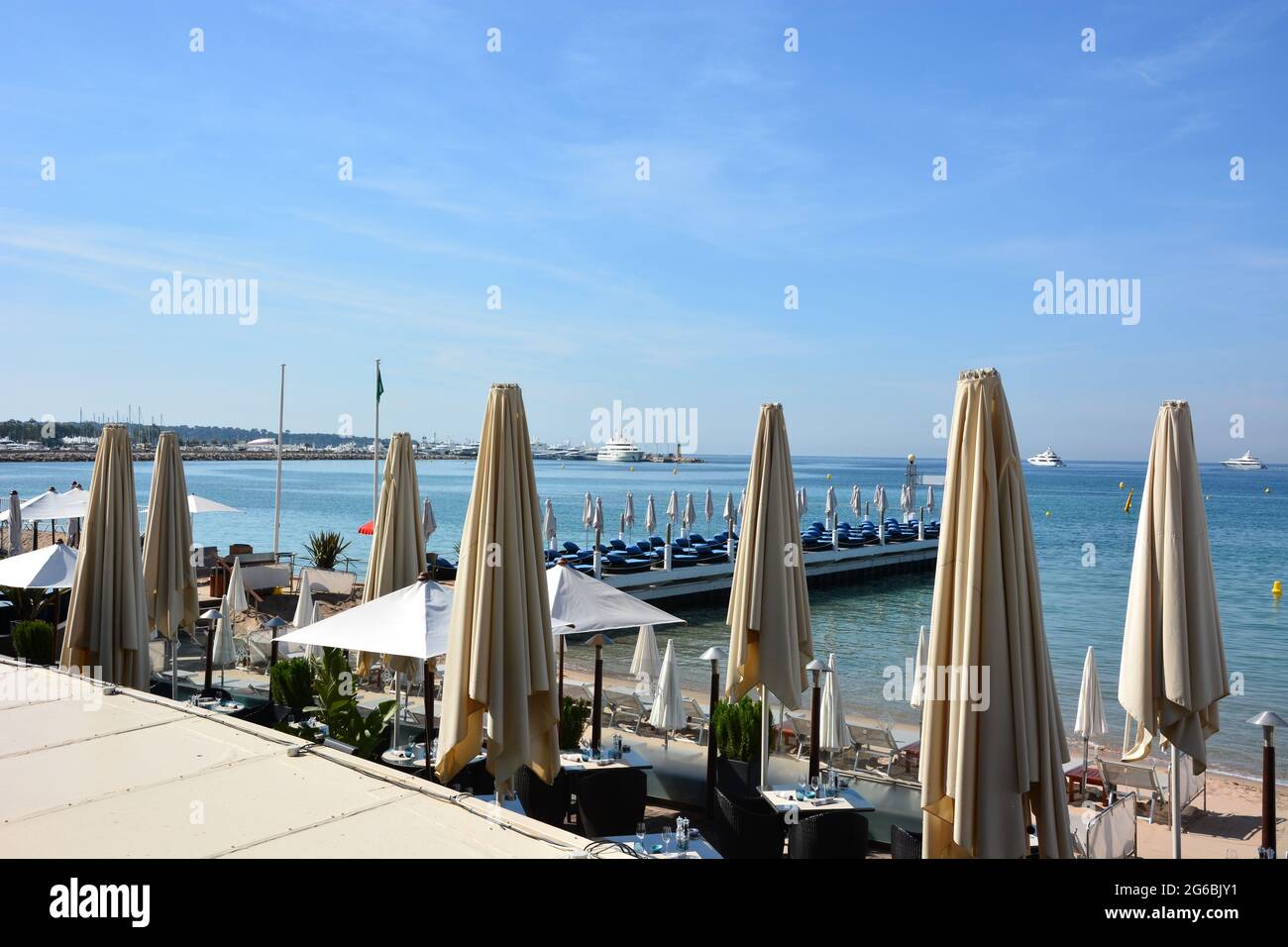 France, Cannes, the beaches of this famous seaside resort on the ...