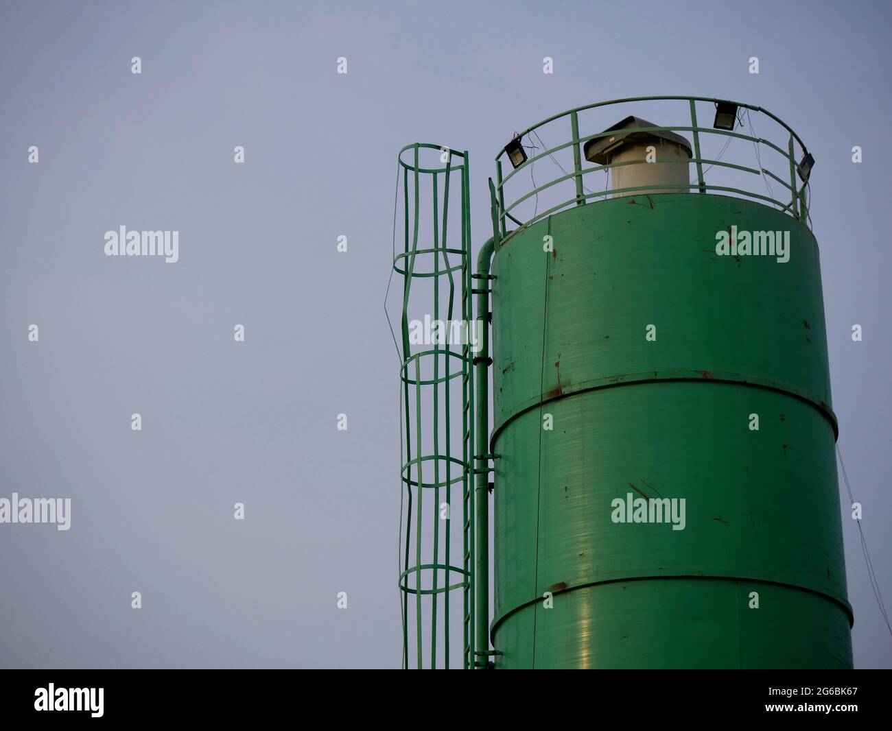 concrete mixer container machine presenting around sky industrial ...