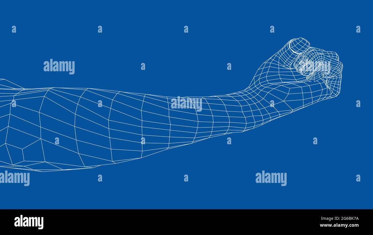 Male clenched his fist. Vector Stock Vector Image & Art - Alamy