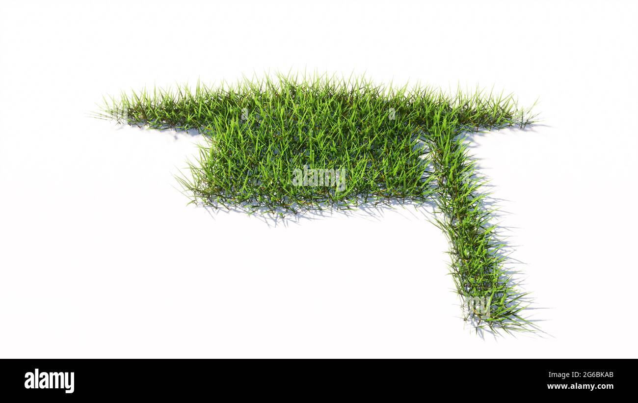 Concept or conceptual green summer lawn grass symbol isolated on white ...