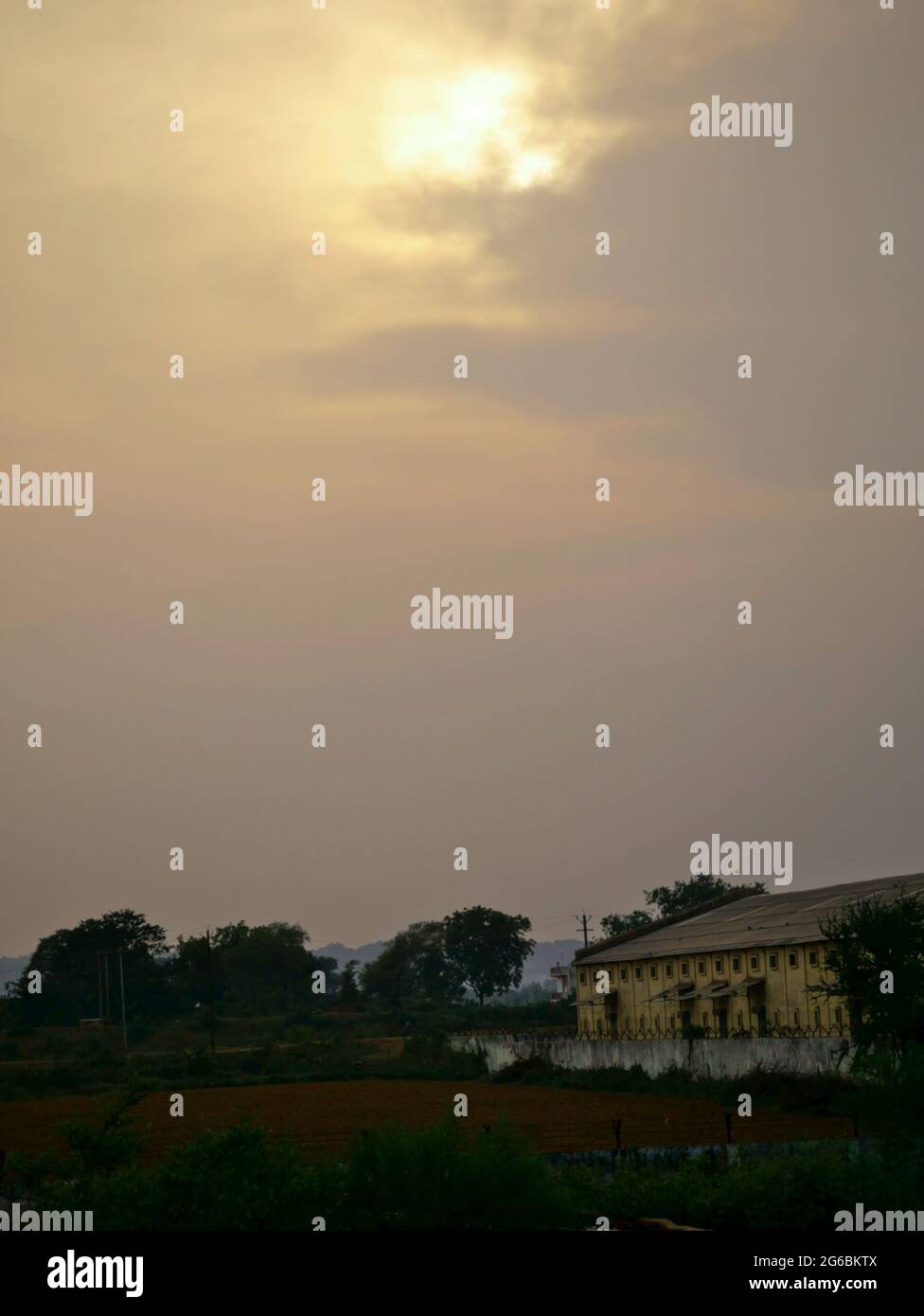 Food corporation go down at sunset natural sky background Stock Photo ...