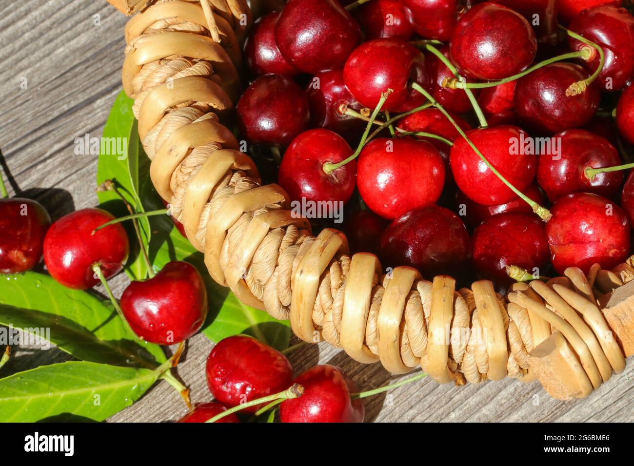 Close up of delicious sweet cherries Stock Photo - Alamy