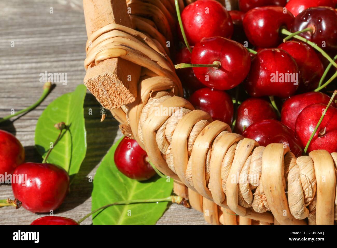Close up of delicious sweet cherries Stock Photo - Alamy
