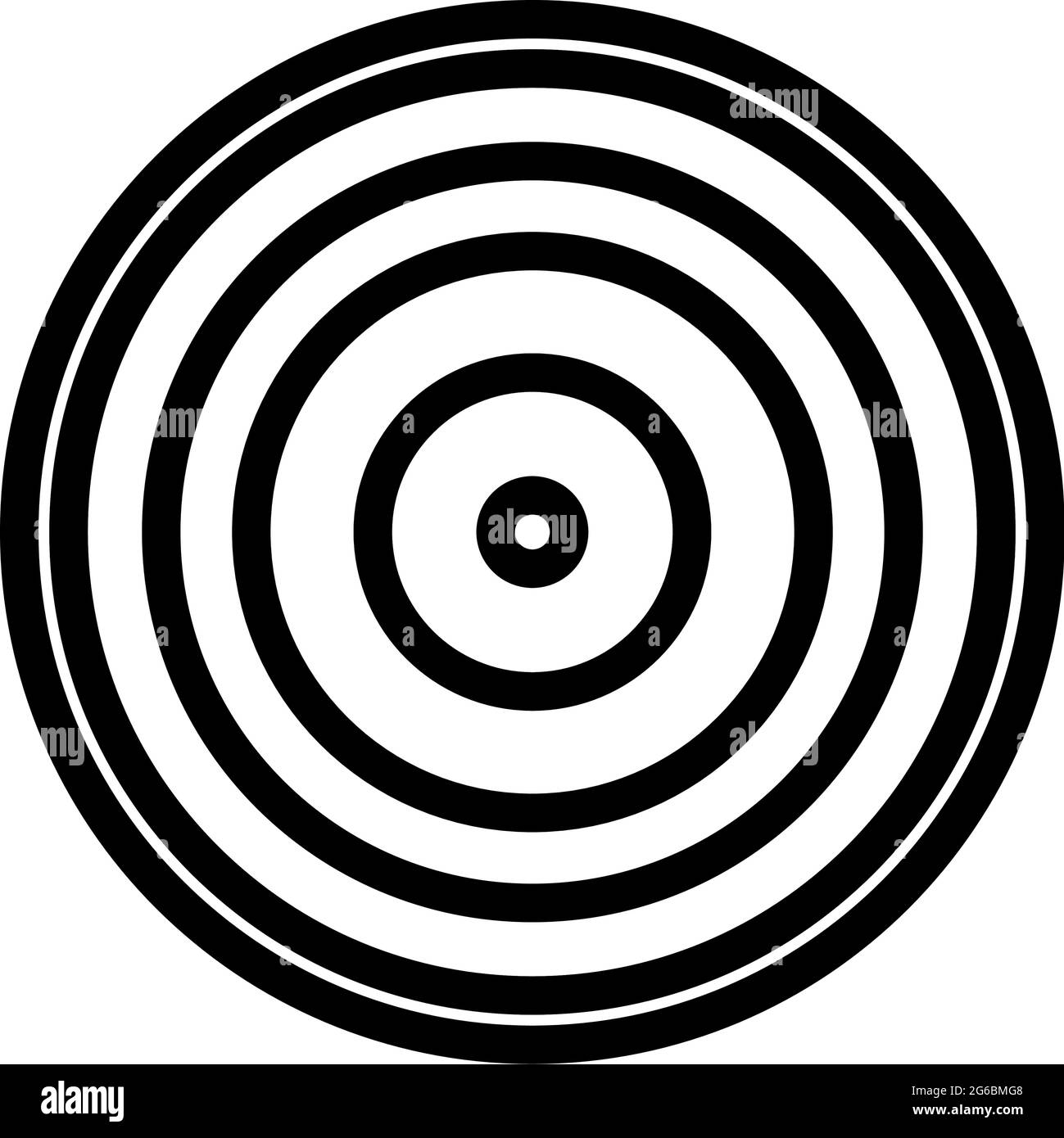 Analogue Record Icon. Bold outline design with editable stroke width ...