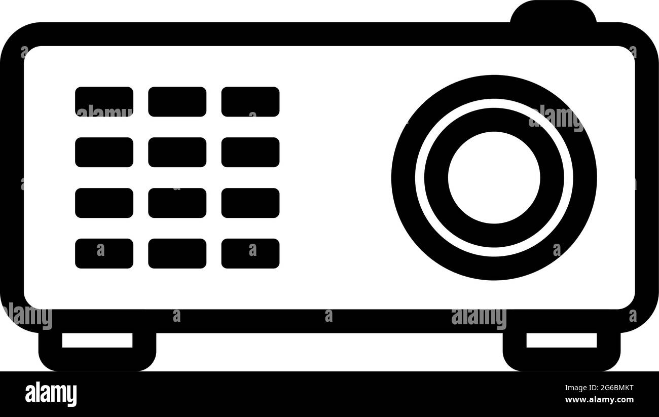 Video Projector Icon. Bold outline design with editable stroke width ...