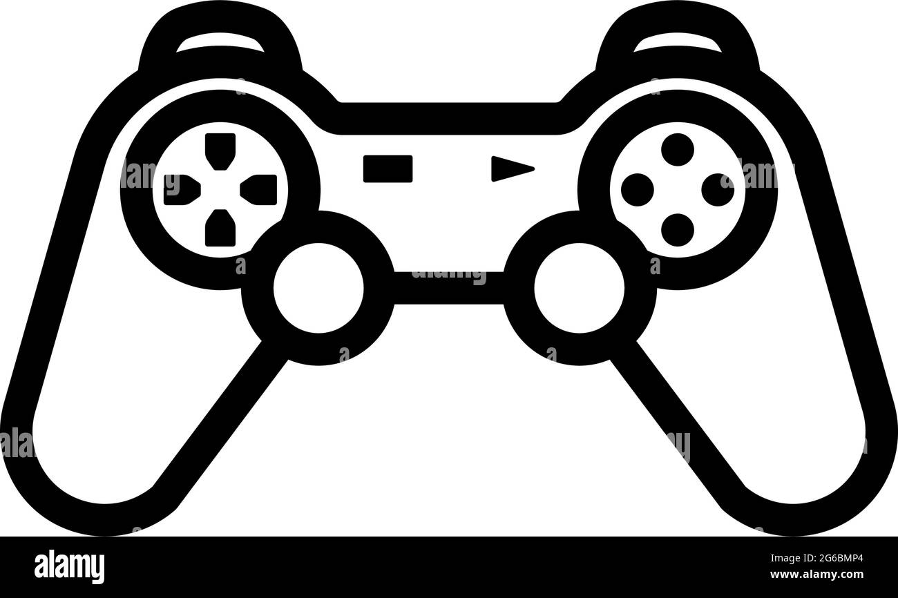 Gamepad Icon. Bold outline design with editable stroke width. Vector ...