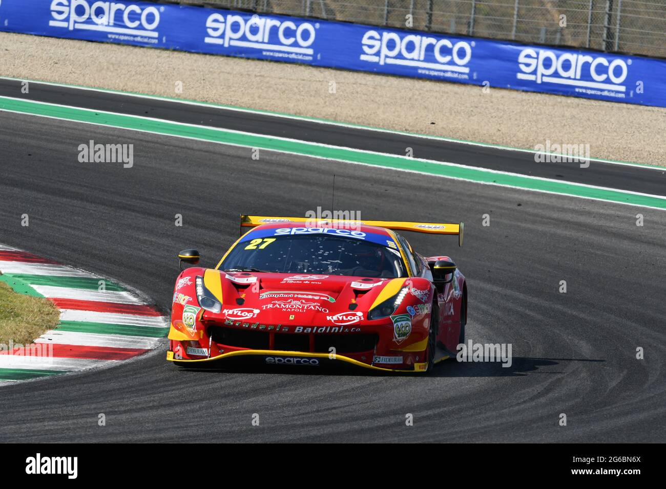 Mugello Circuit, Italy - July 2, 2021: Ferrari 488 GT3 Evo of Team ...