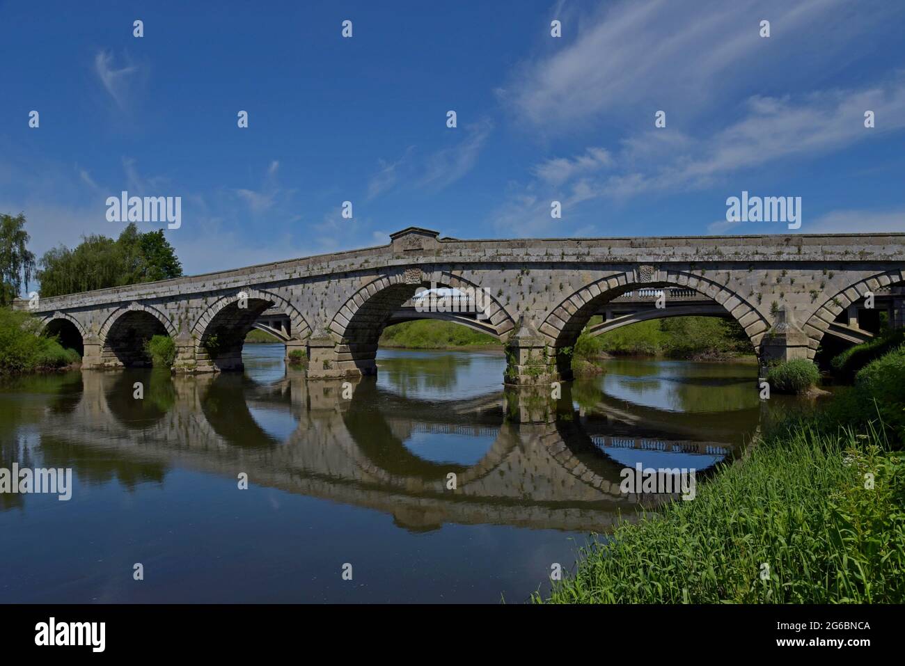 Atcham bridge, a stone bridge built in 1769–1771 by John Gwynn, on the ...