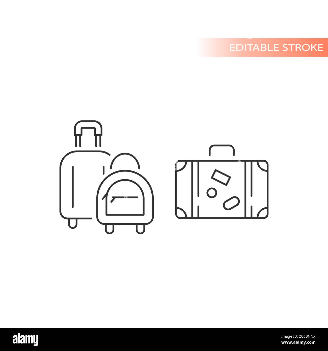 Airline hand luggage Stock Vector Images - Alamy