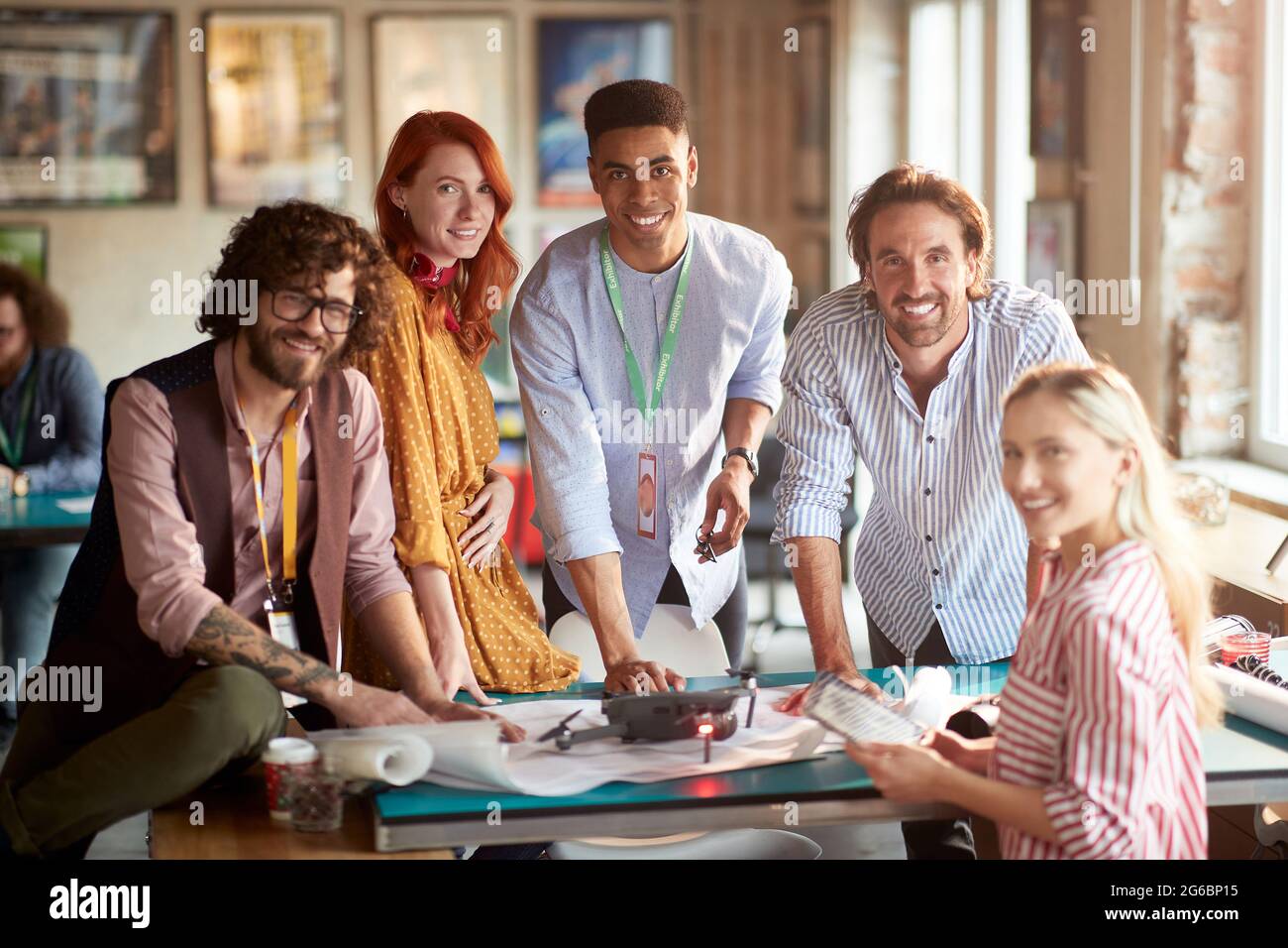 Happy work atmosphere hi-res stock photography and images - Alamy