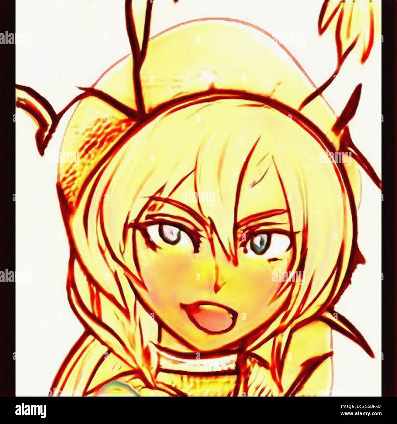 Anime character portrait illustration art Stock Photo - Alamy