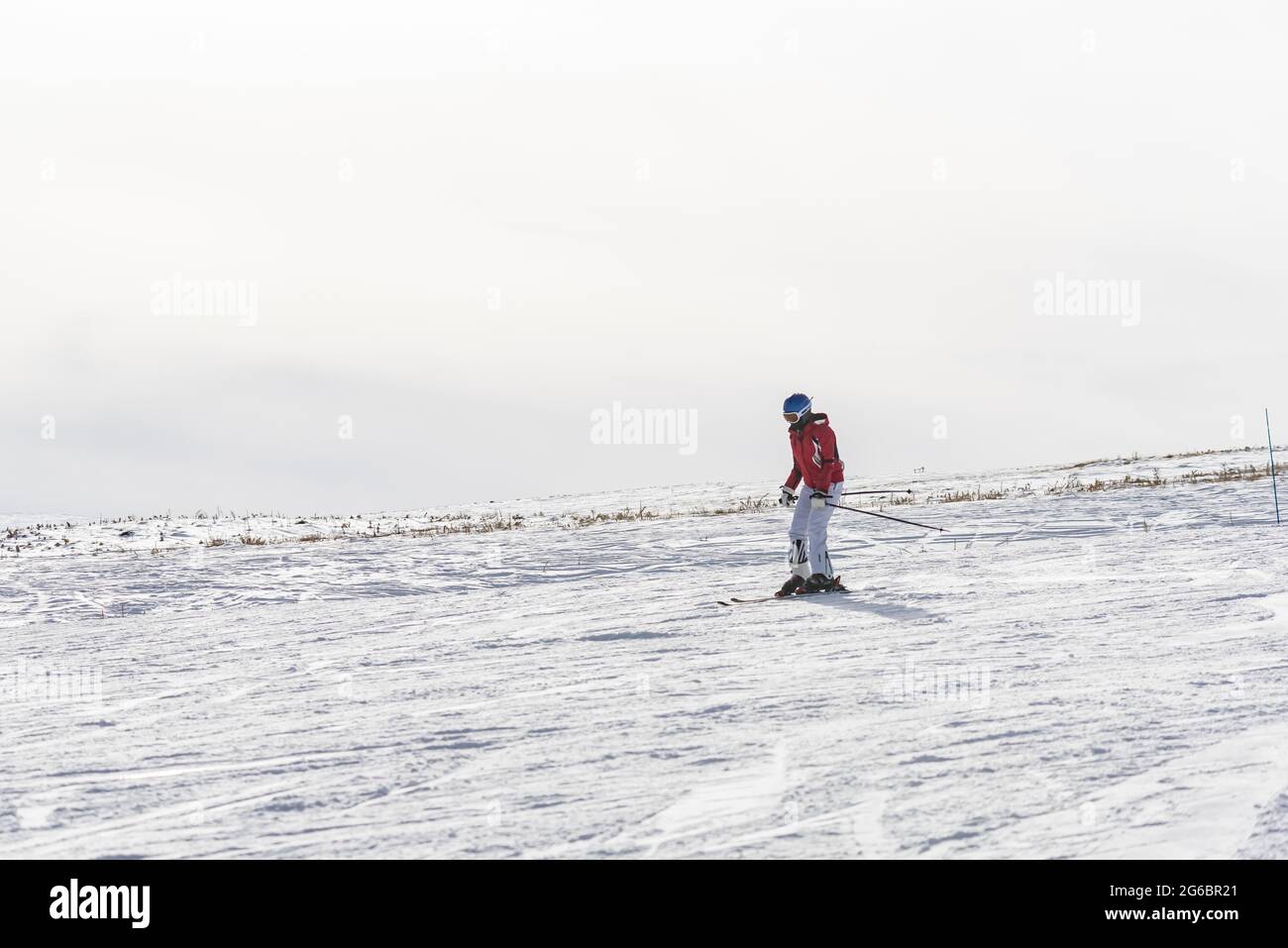 Man skiing on the ski slope in Kayseri, Turkey Stock Photo - Alamy
