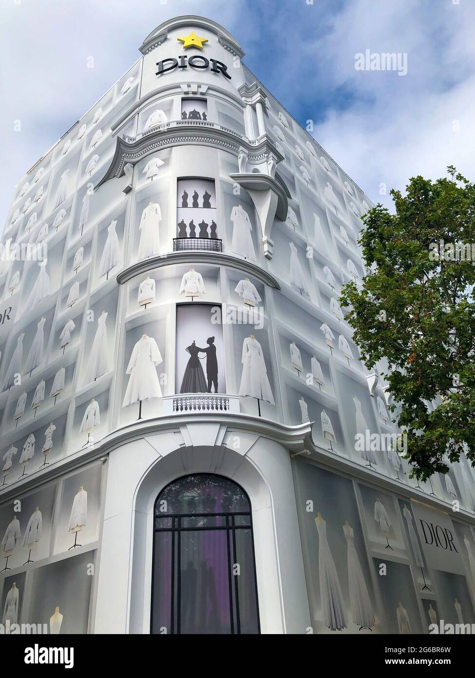 Paris, France, Christian Dior, Luxury Shop Front, Avenue des Champs ...