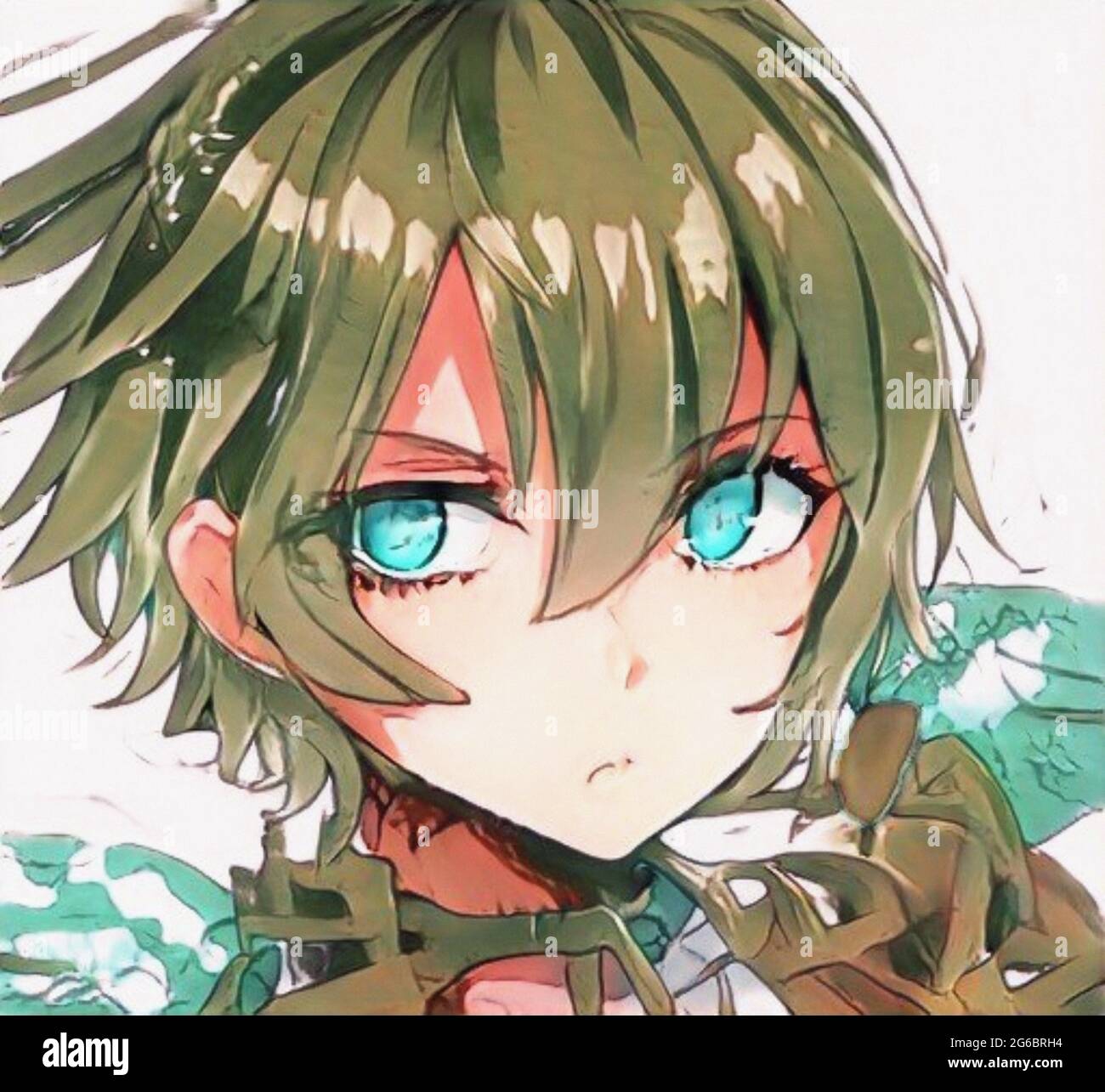 Anime character portrait illustration art Stock Photo - Alamy