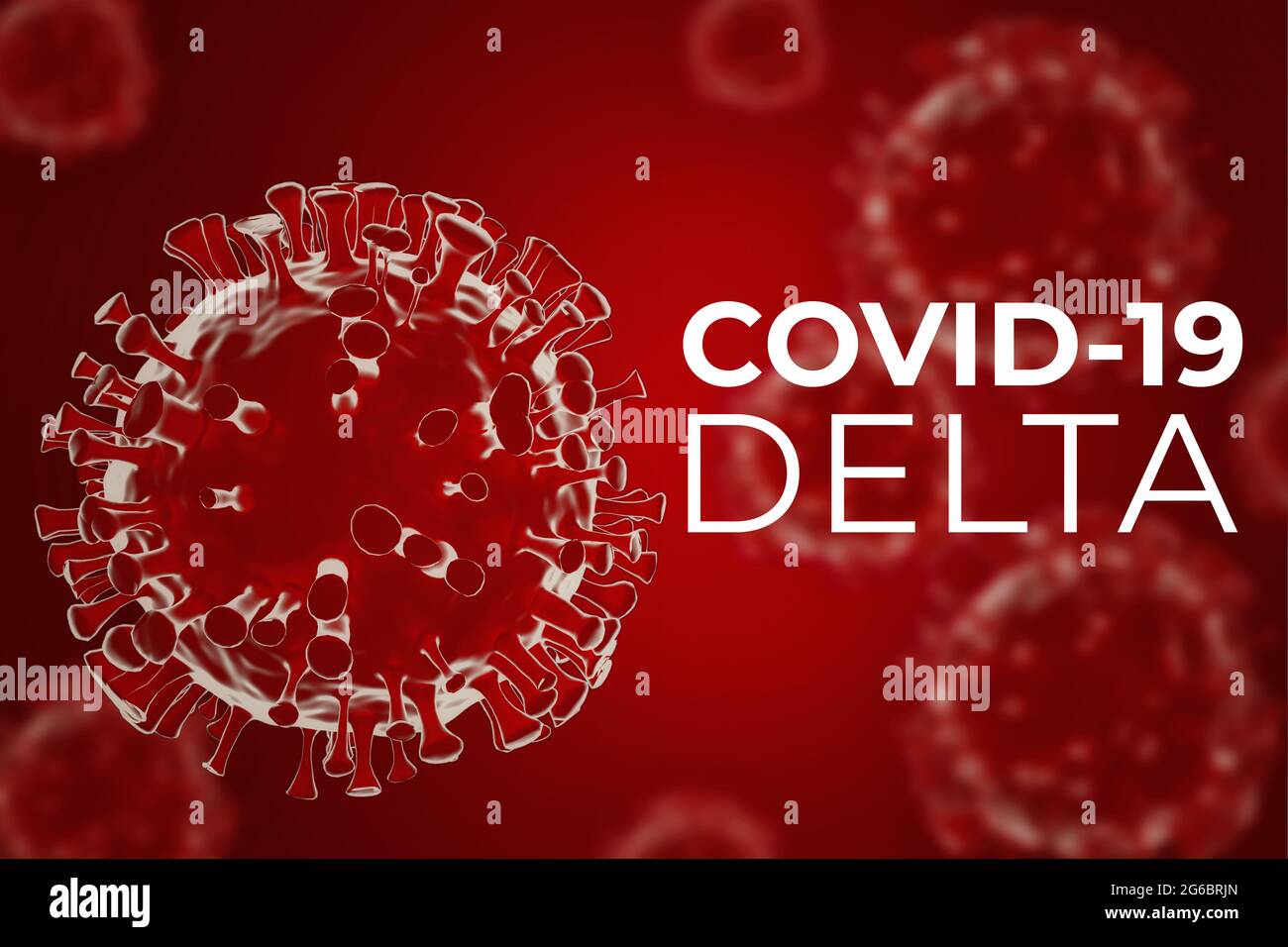 Covid 19 indian strain. Coronavirus mutation. 3d illustration of delta ...