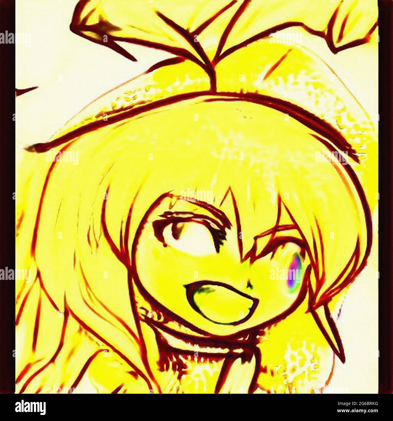 Anime character portrait illustration art Stock Photo - Alamy