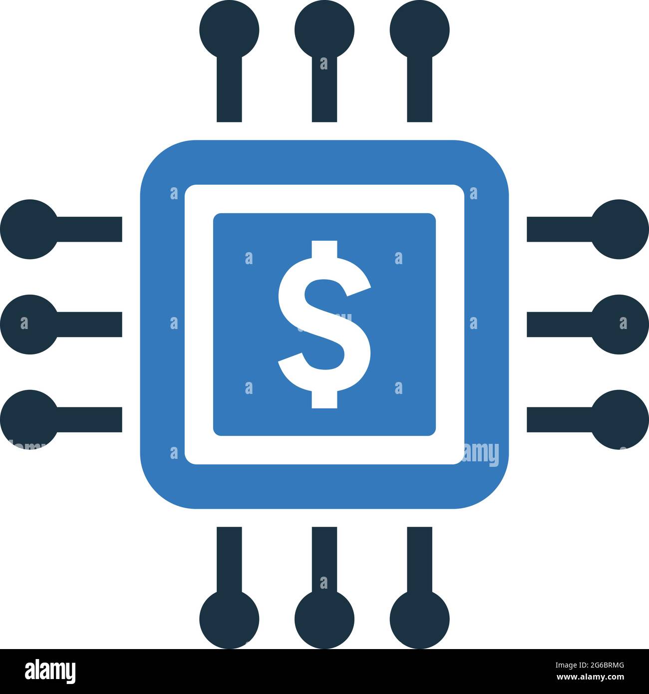 Chip, processor, payment icon is isolated on white background. Use for ...