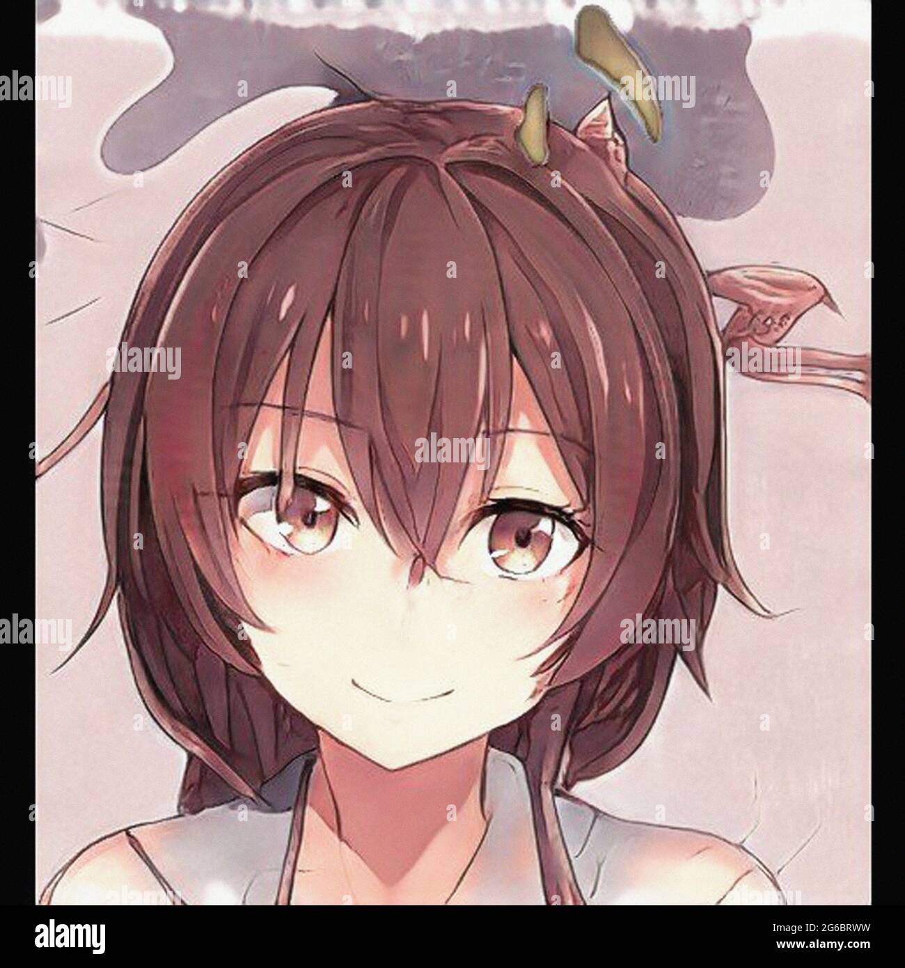 Anime character portrait illustration art Stock Photo - Alamy