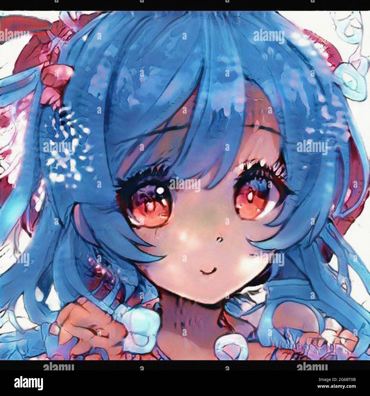 Anime character portrait illustration art Stock Photo - Alamy