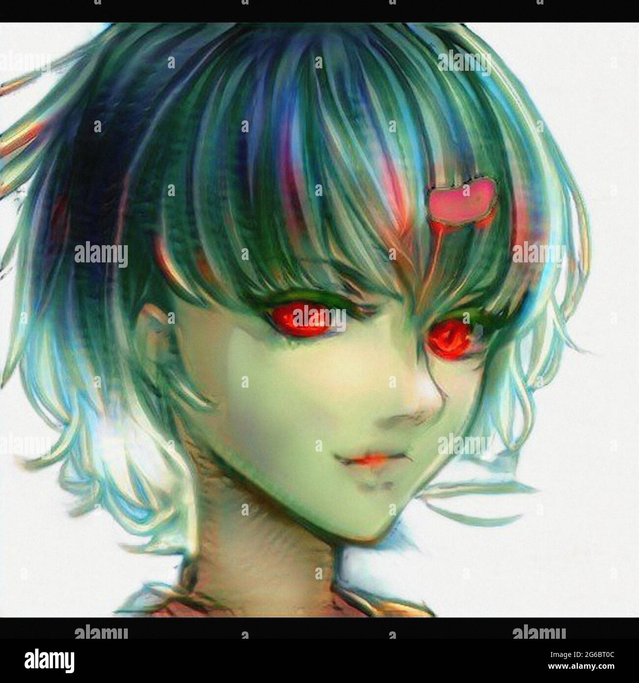 Anime character portrait illustration art Stock Photo - Alamy