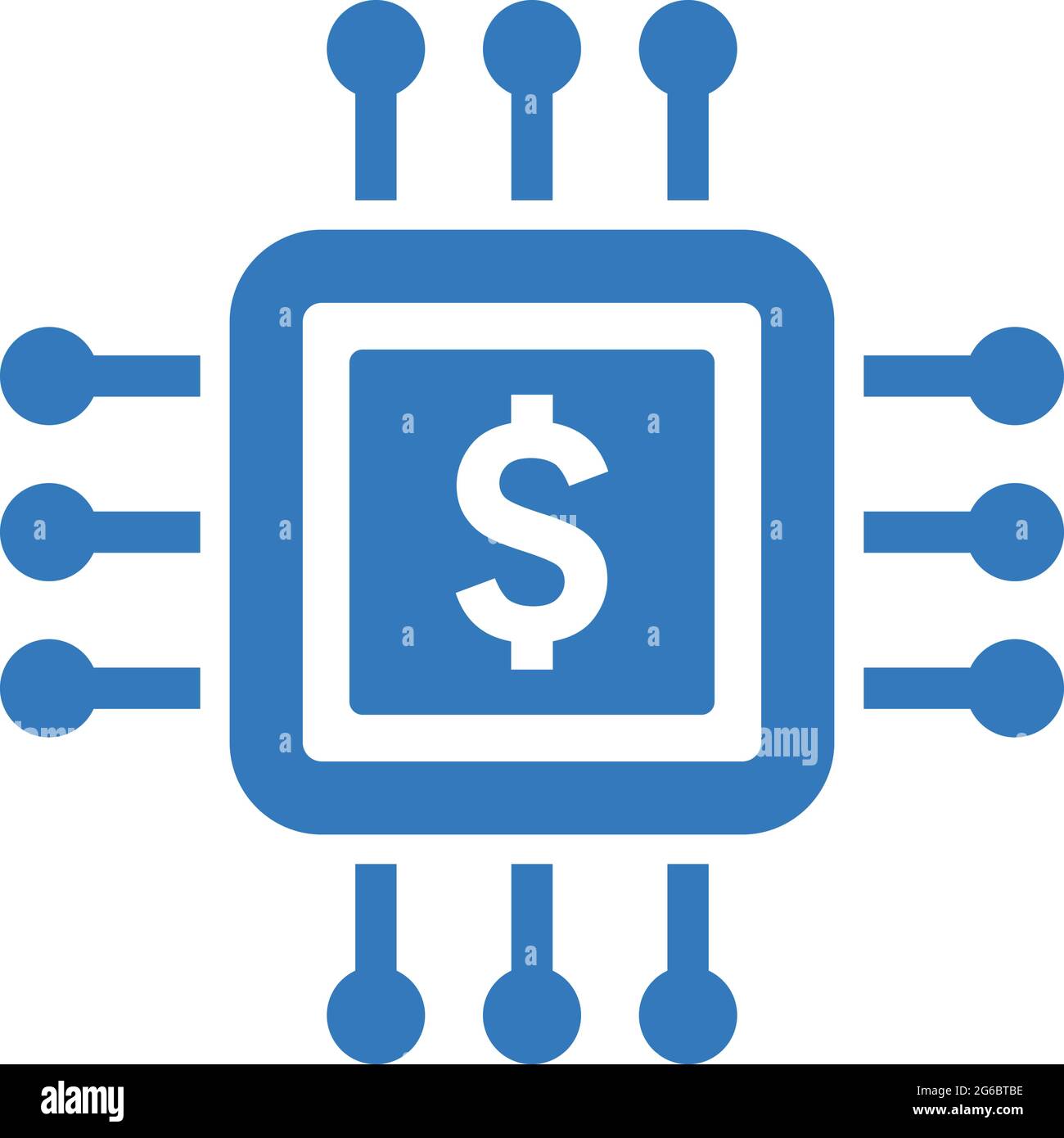 Chip, processor, payment icon is isolated on white background. Use for ...