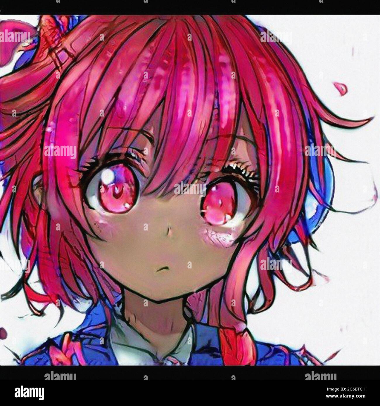 Anime character portrait illustration art Stock Photo - Alamy