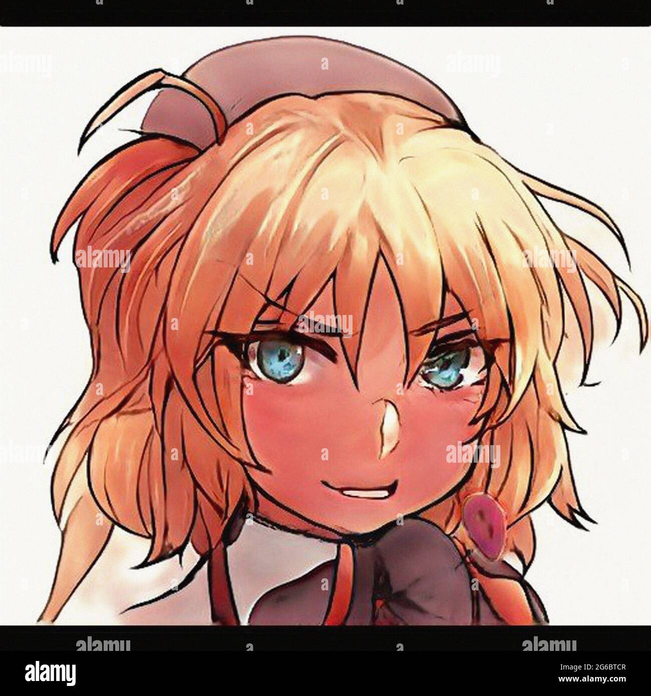 Anime character portrait illustration art Stock Photo - Alamy