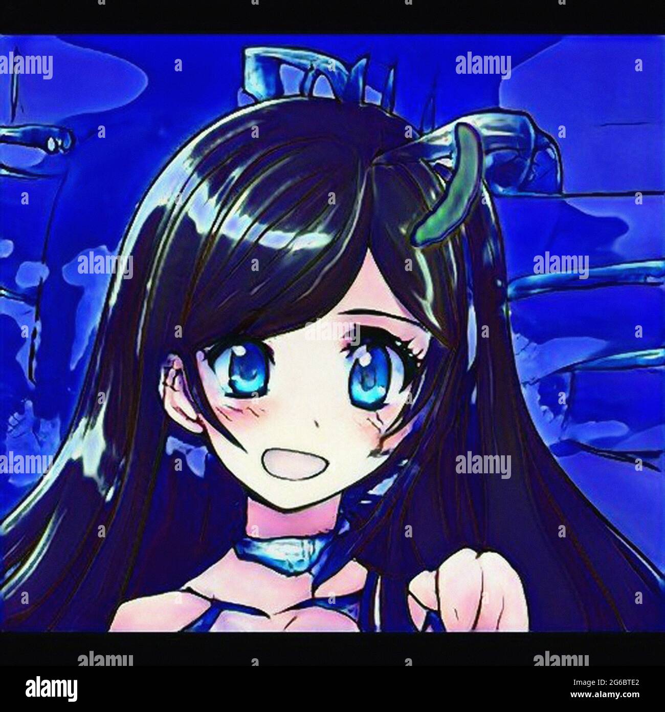Anime character portrait illustration art Stock Photo - Alamy
