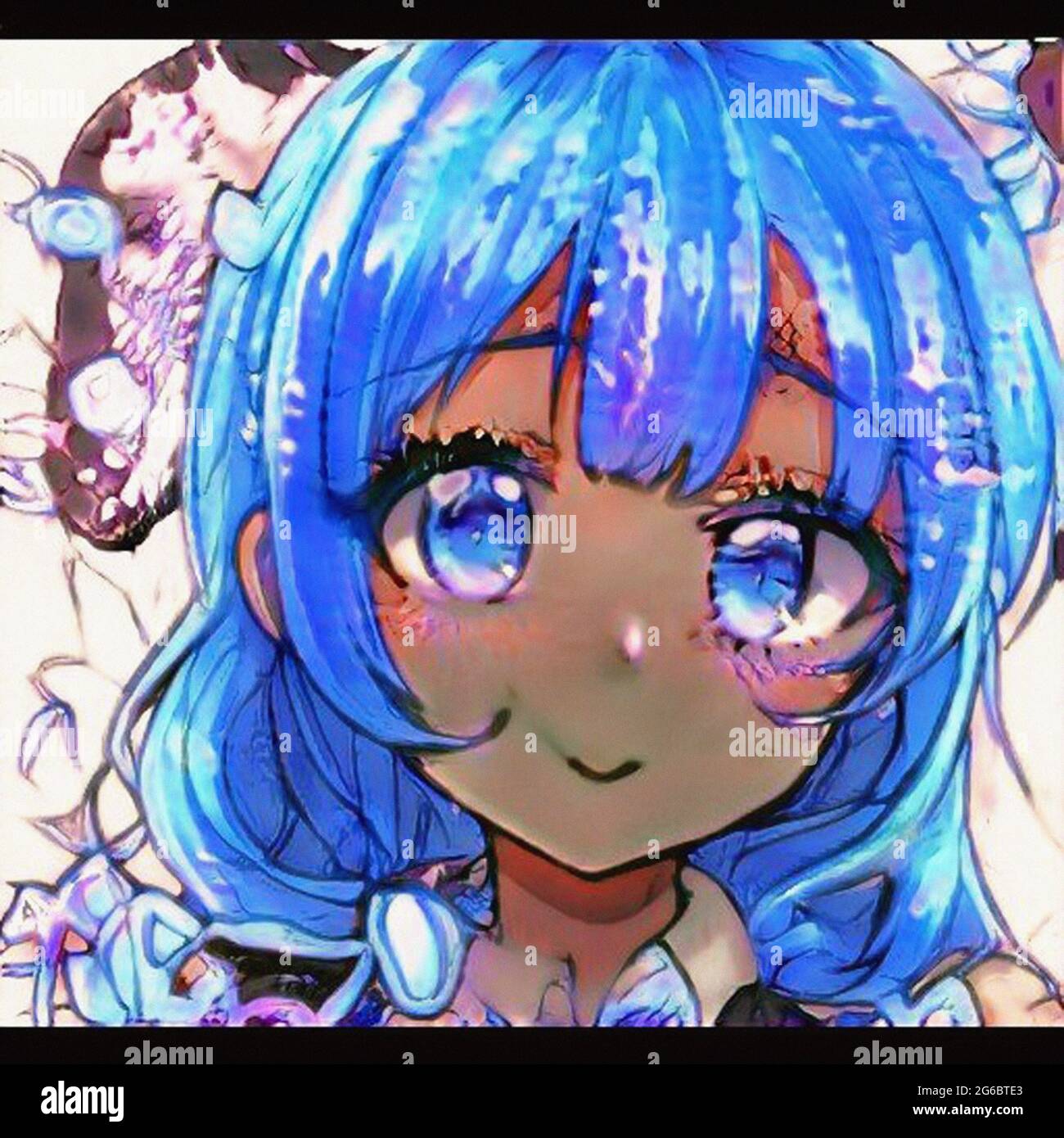 Anime character portrait illustration art Stock Photo - Alamy