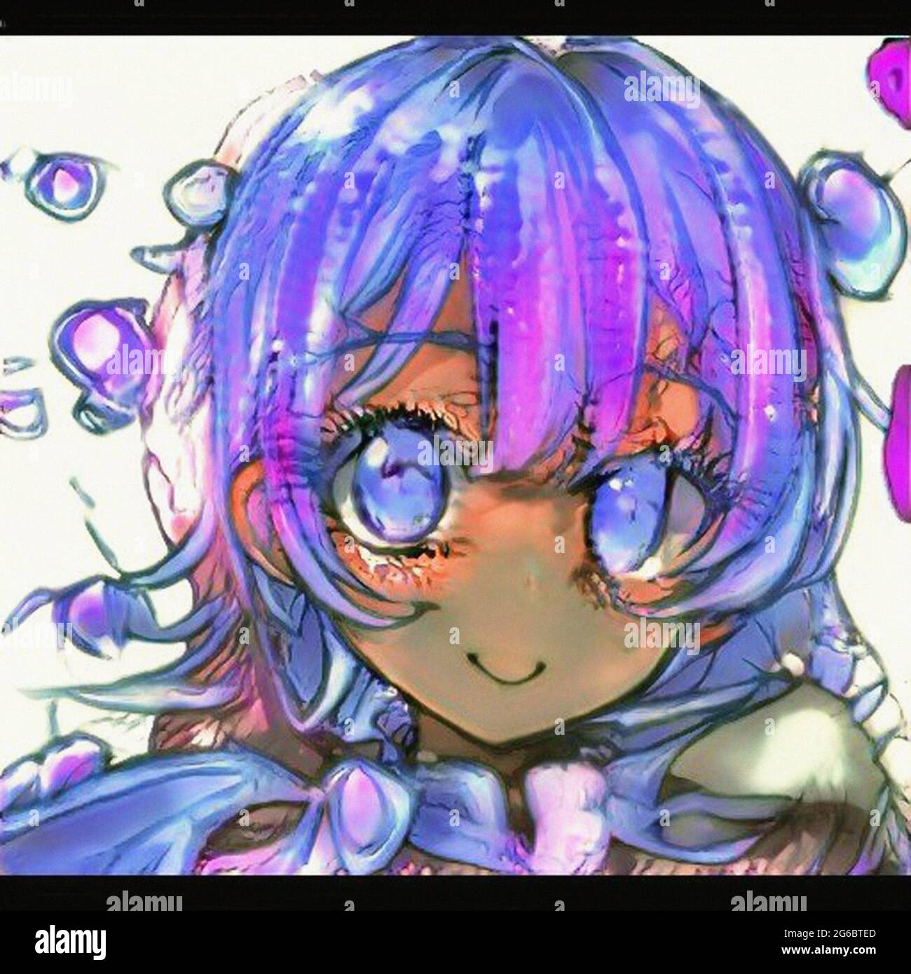 Anime character portrait illustration art Stock Photo - Alamy