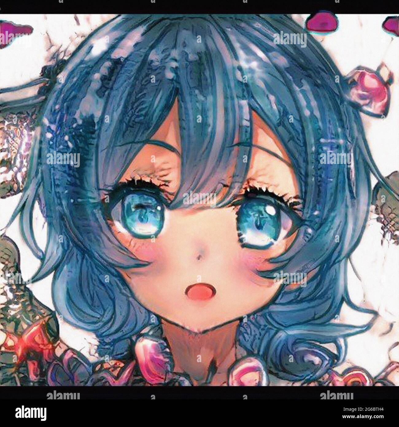 Anime character portrait illustration art Stock Photo - Alamy