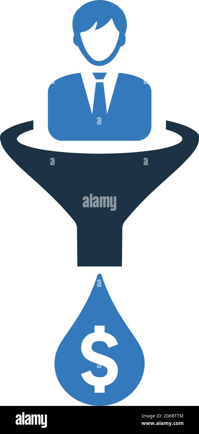 Customers, sale, customer filter icon is isolated on white background ...