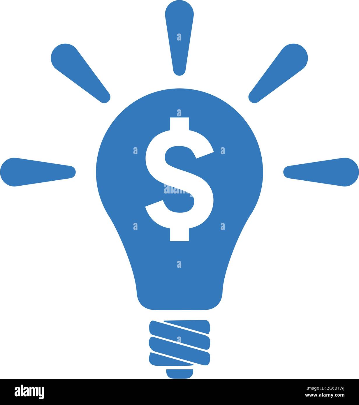 Copyright, idea, bulb icon is isolated on white background. Use for ...