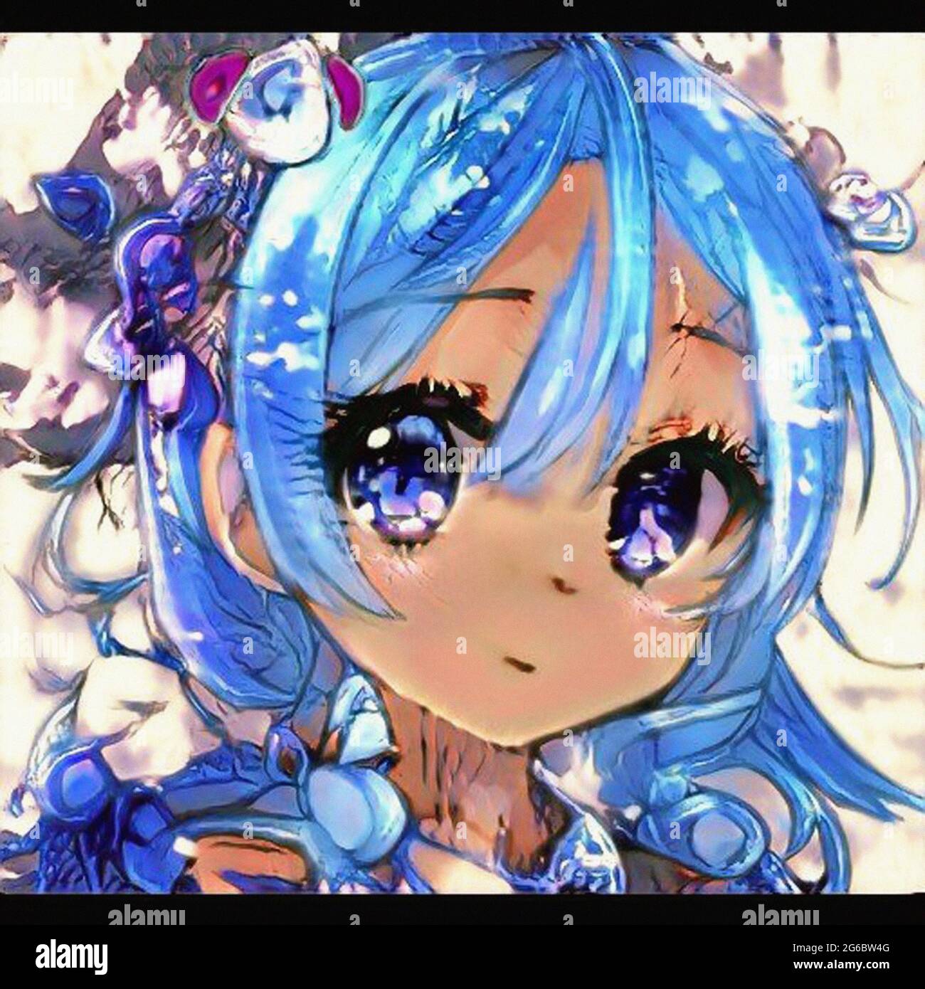 Anime character portrait illustration art Stock Photo - Alamy