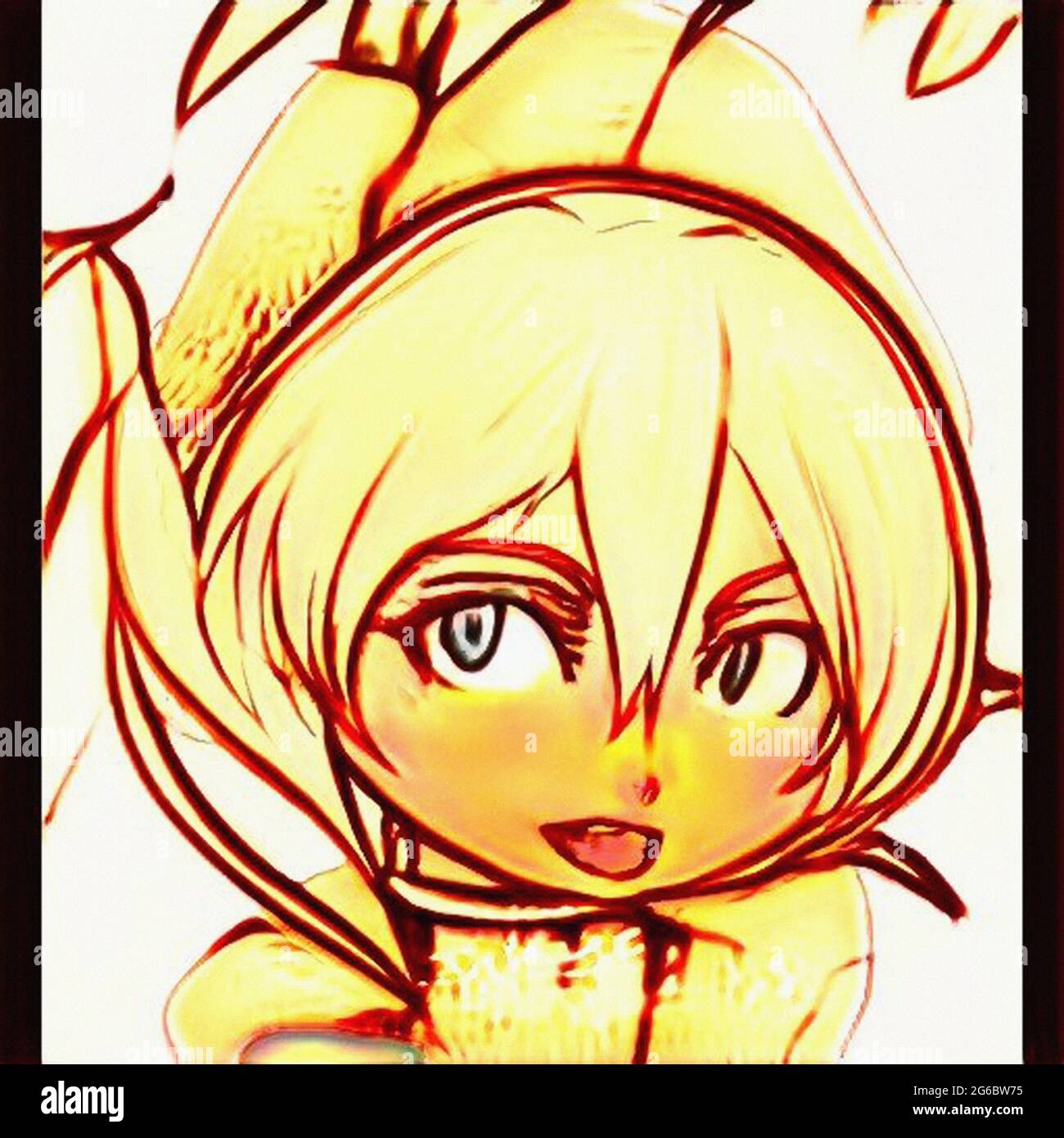 Anime character portrait illustration art Stock Photo - Alamy