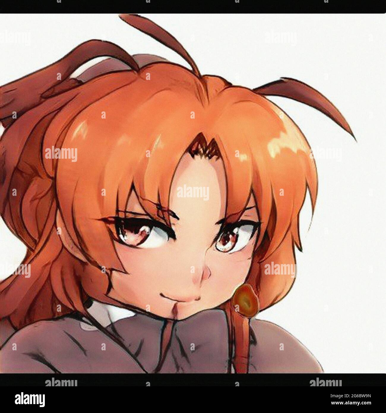 Anime character portrait illustration art Stock Photo - Alamy