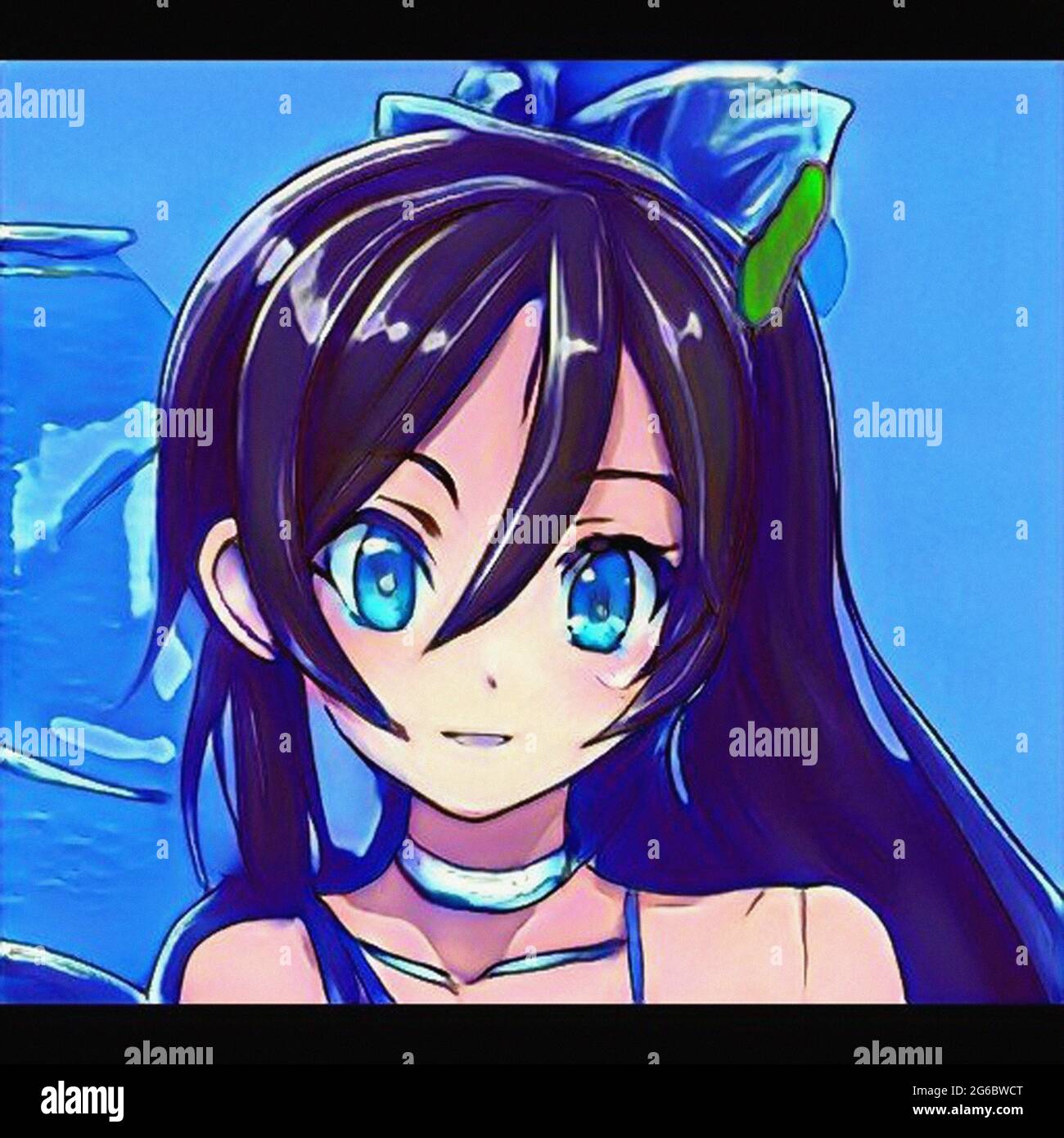 Anime character portrait illustration art Stock Photo - Alamy