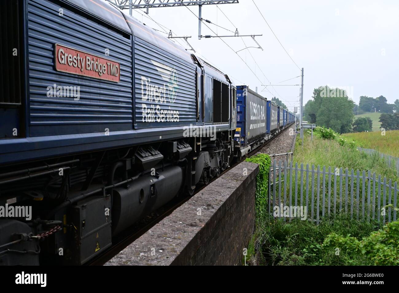 A freight train going down the Lickey Incline south of Birmingham Stock ...