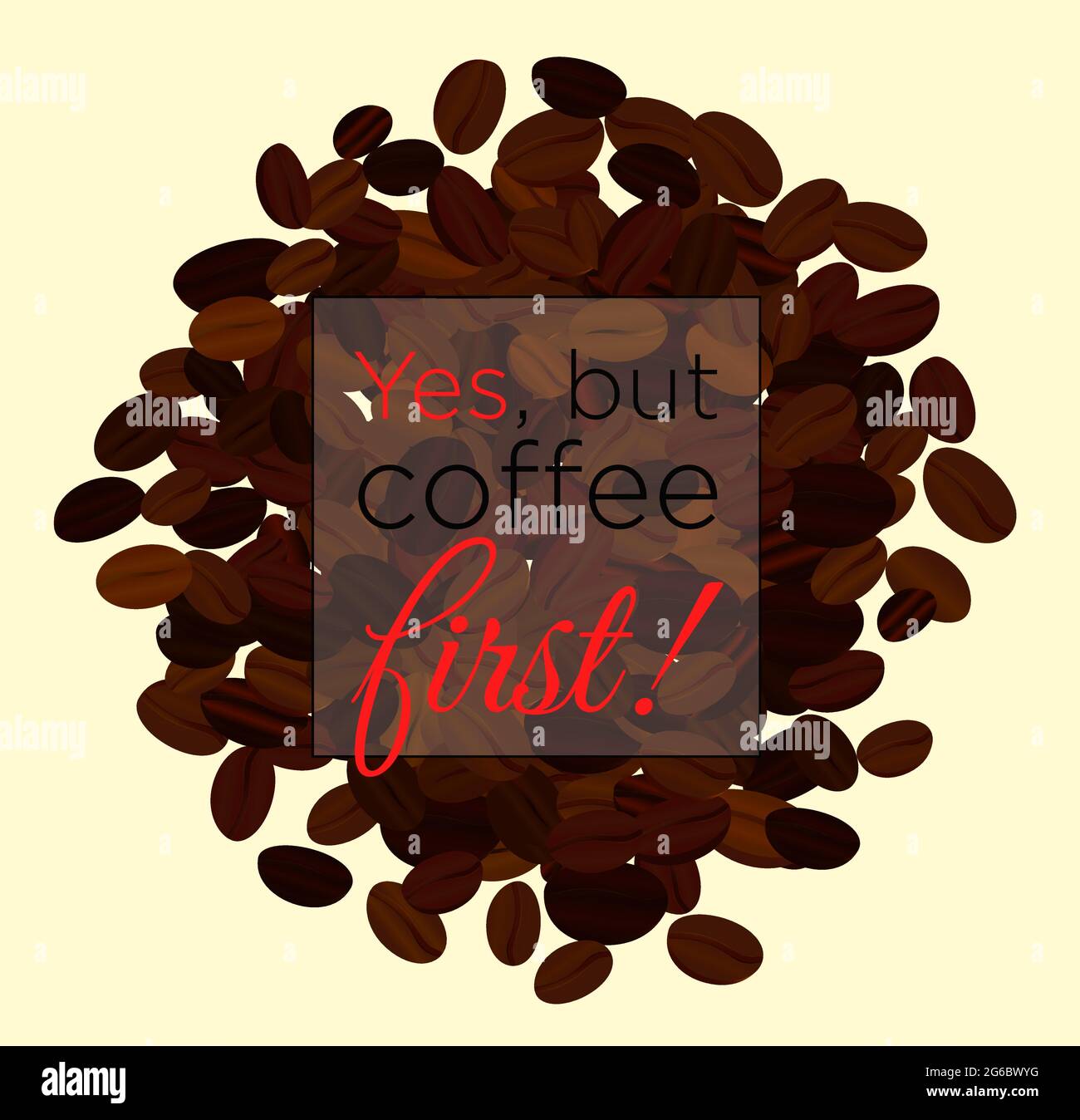 Vector illustration coffee beans background with place for your text ...