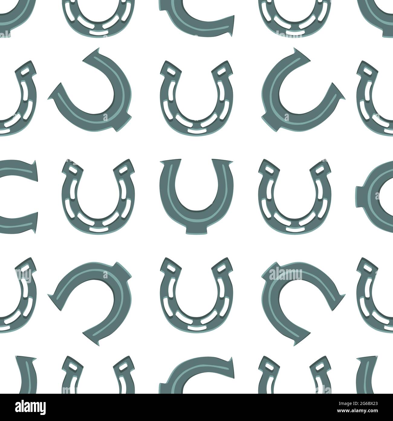 Illustration on theme Irish holiday St Patrick day, seamless horseshoes ...