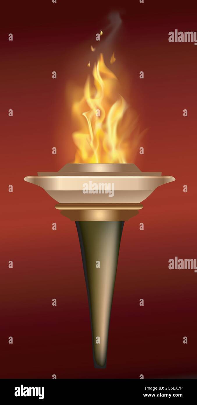 Torch flame isolated on transparent background Stock Vector Image & Art ...