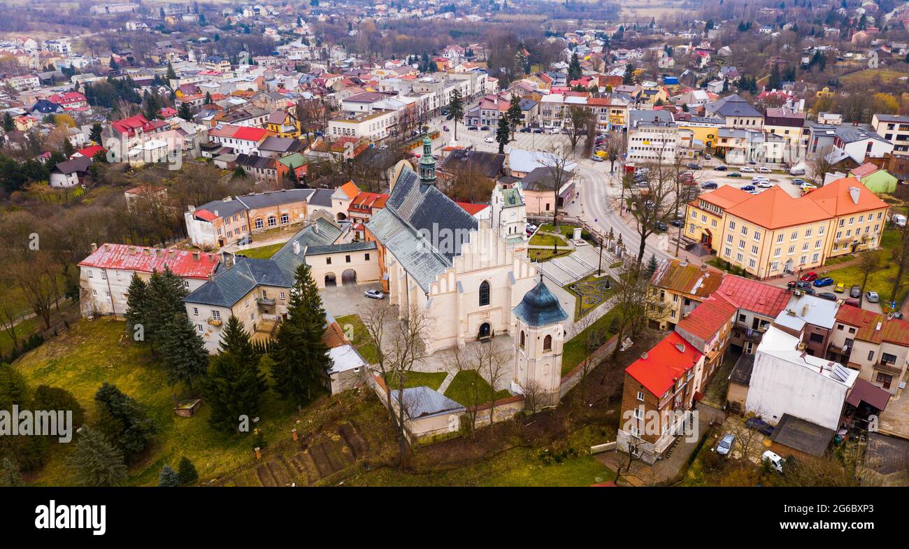 Krasnik town historical center with Cathedral and buildings Stock Photo ...